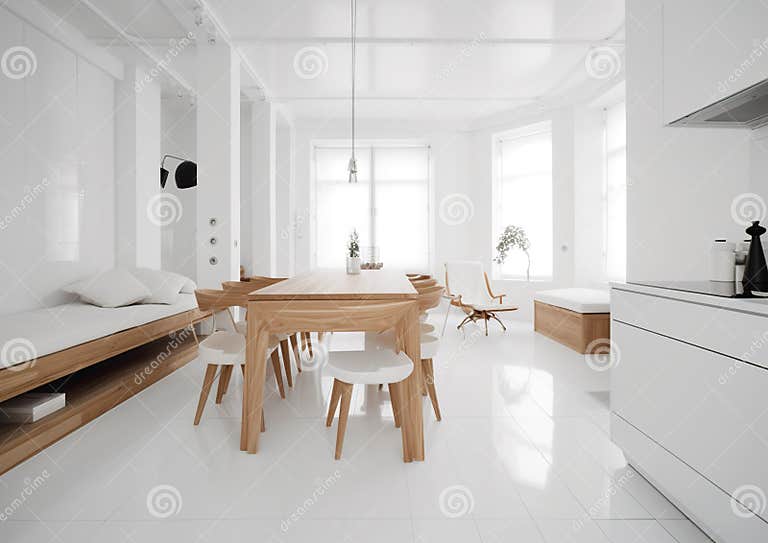 Modern Clean Design. Beautiful Interior. Generative AI Stock ...