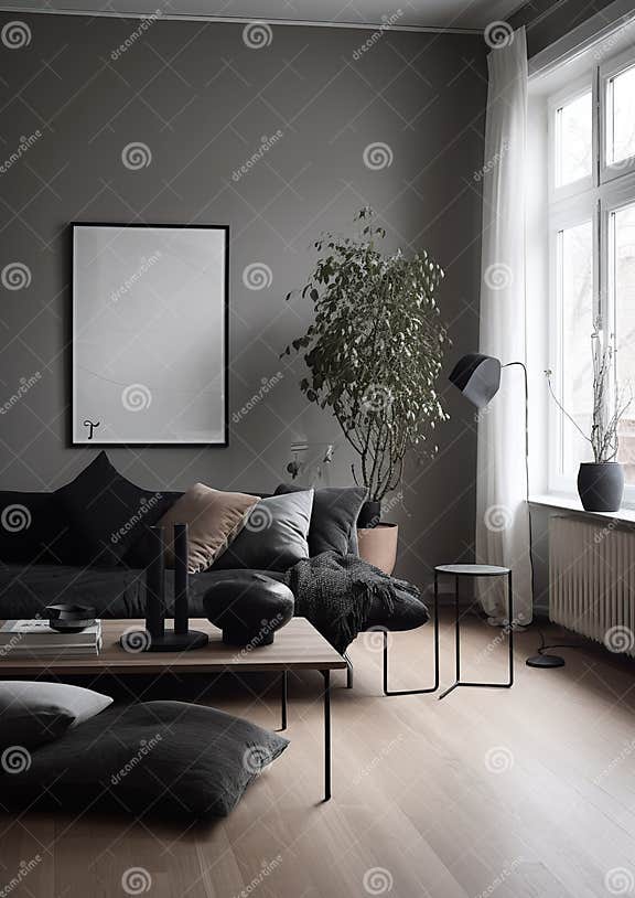 Modern Clean Design. Beautiful Interior. Generative AI Stock ...