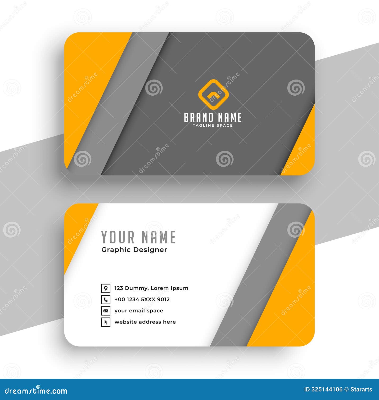 Modern and Clean Professional Identity Card Layout for Office Biz Stock ...