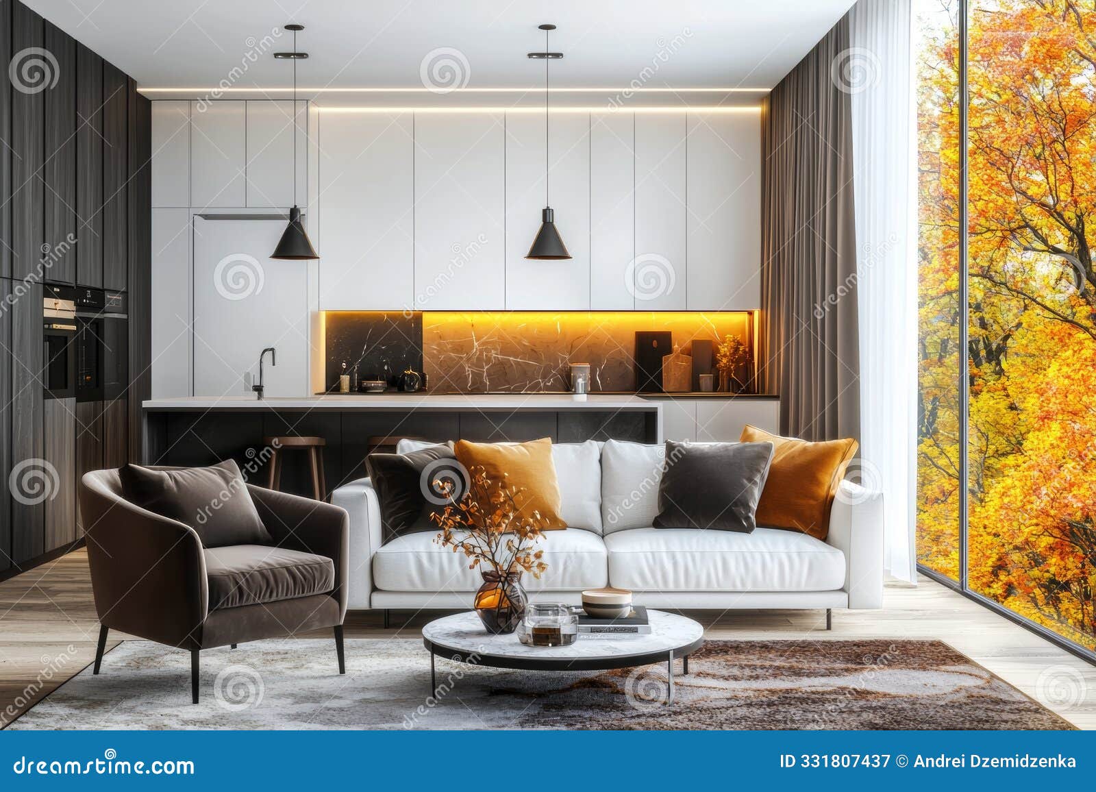 Modern, Clean, and Sophisticated Living Room Design. Stock Image ...