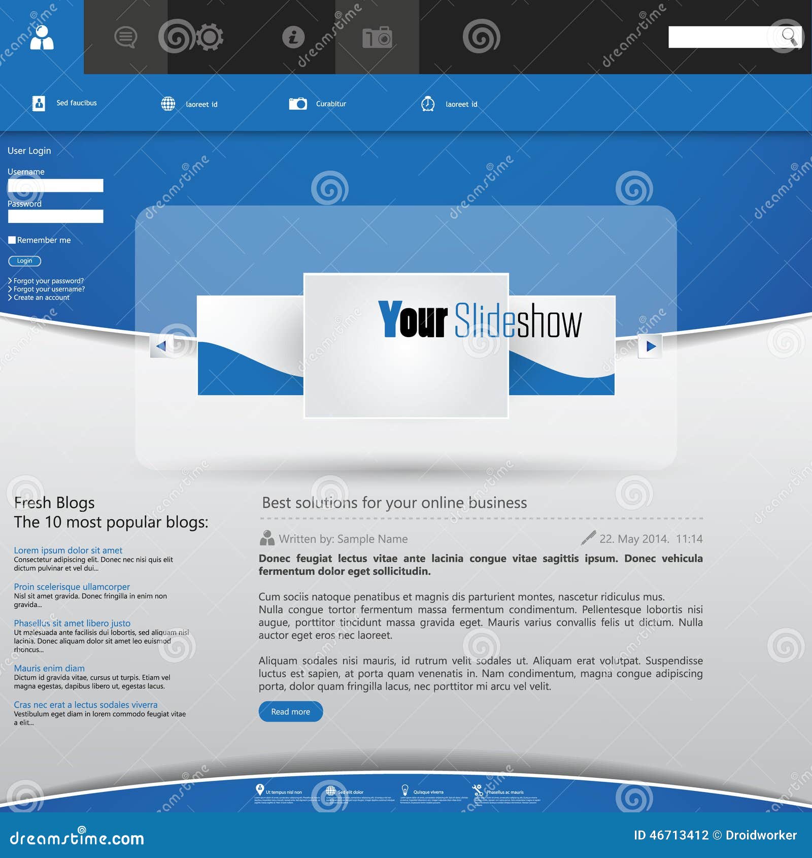 Modern Clean Website Template Stock Vector - Illustration of ...