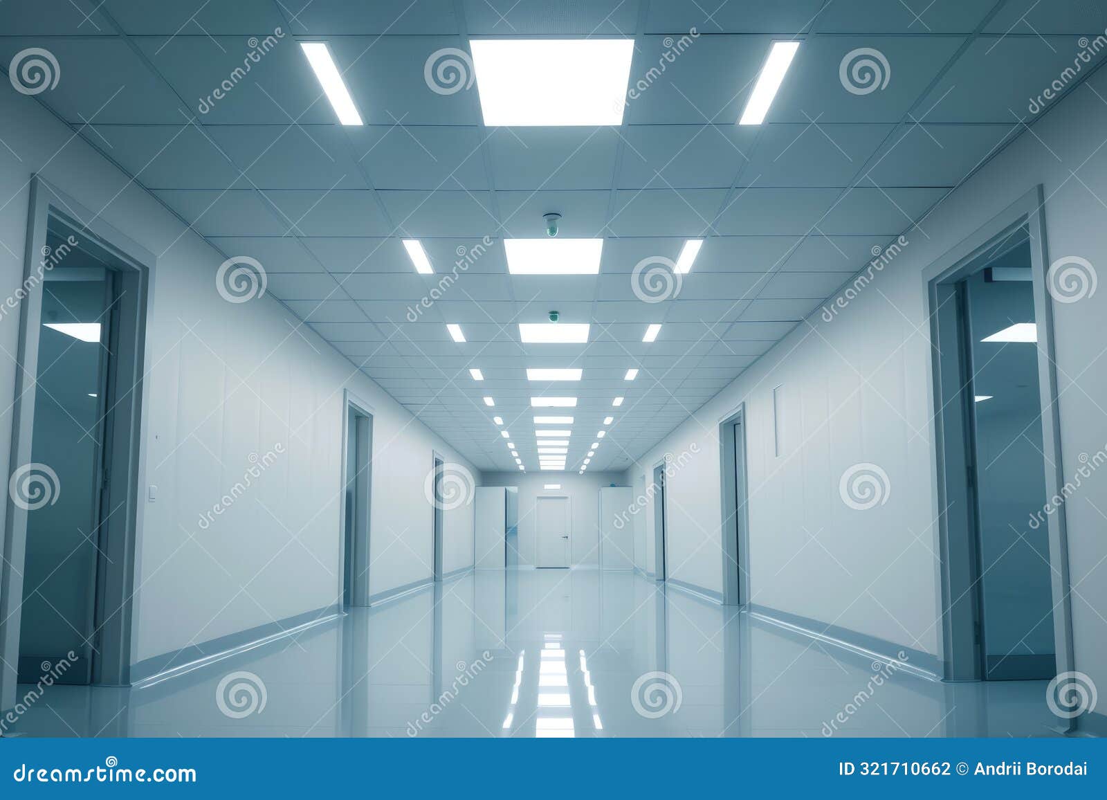 Modern Cleanroom Aesthetics: Symmetrical Panel Layout. Royalty-Free ...