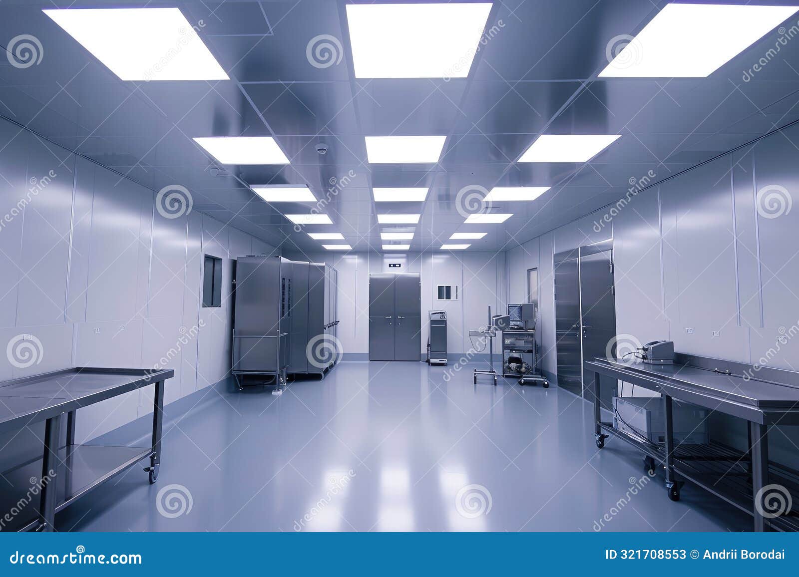 Modern Cleanroom Laboratory With Advanced Scientific Equipment And ...