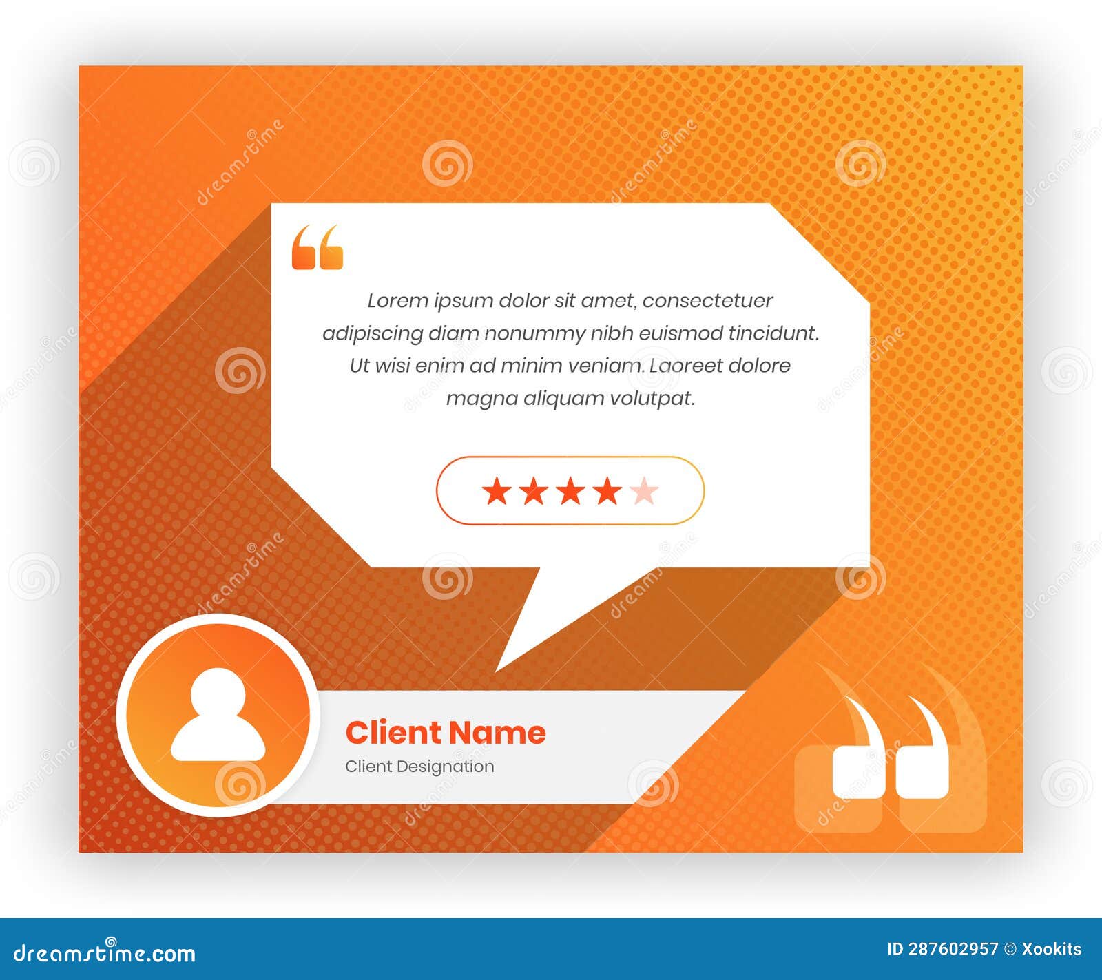 Modern Client Feedback or Customer Review Social Media and Web Card ...