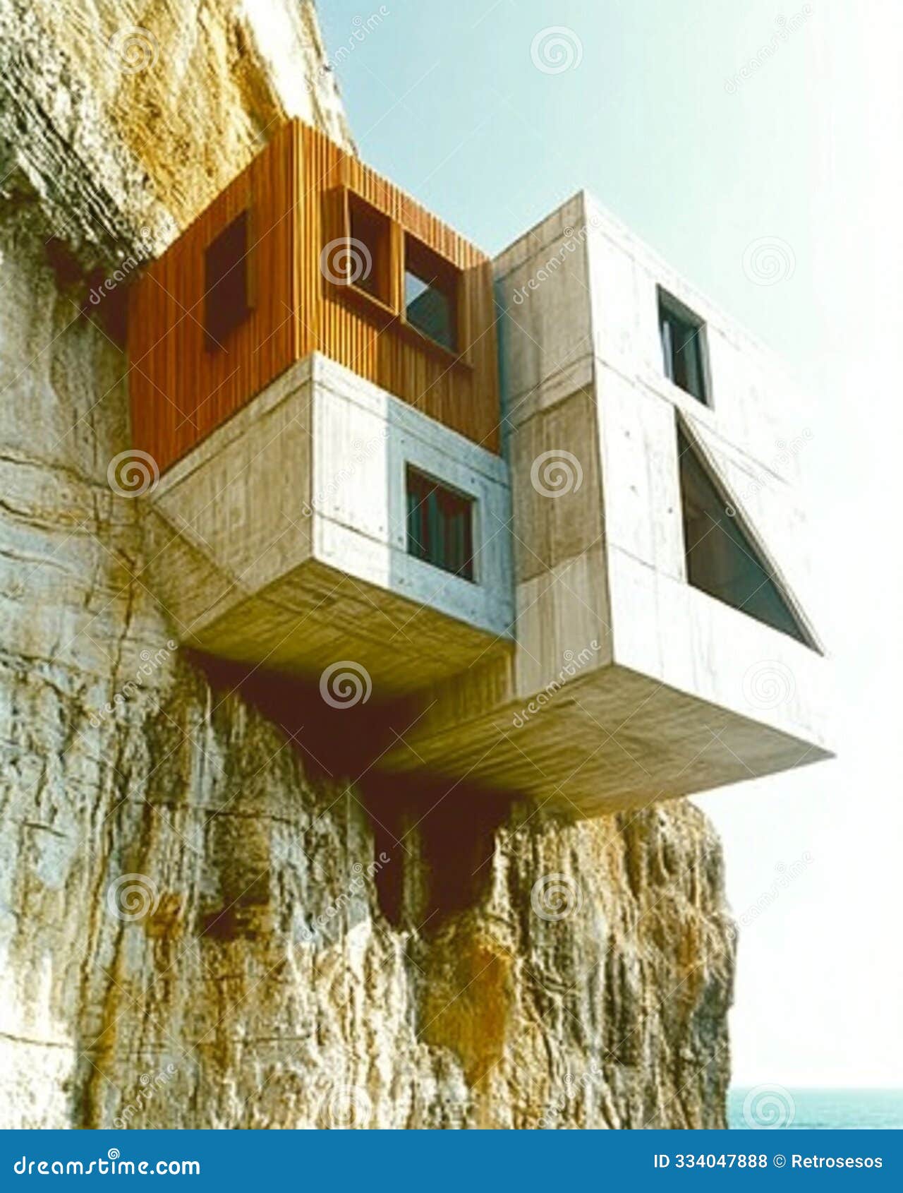 Modern Cliffside Architecture Stock Photo - Image of modern, expression ...