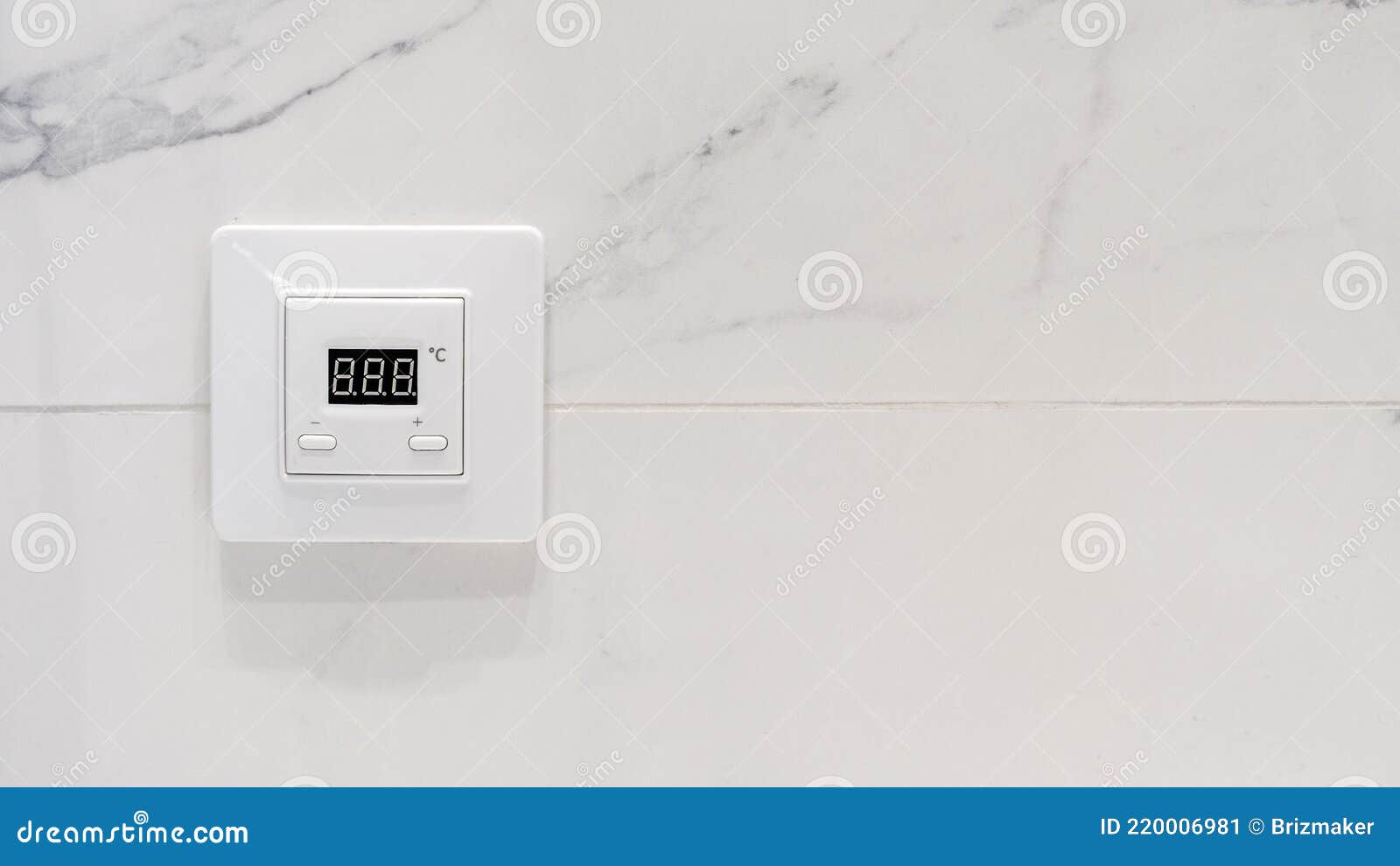 Modern Climate Control Panel with Digital Display Stock Image - Image ...