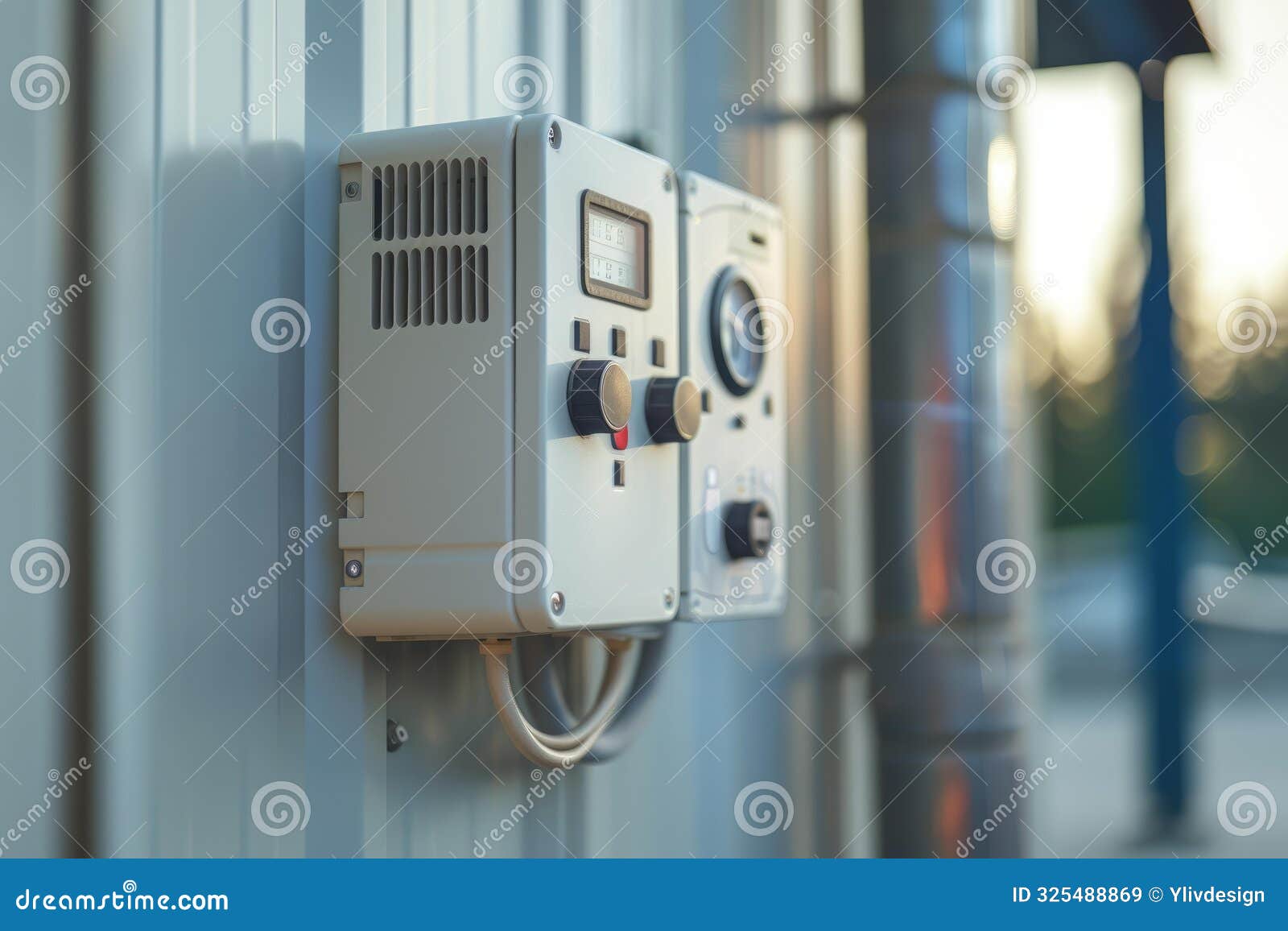 Outdoor Climate Control Unit on Building Wall Stock Image - Image of ...