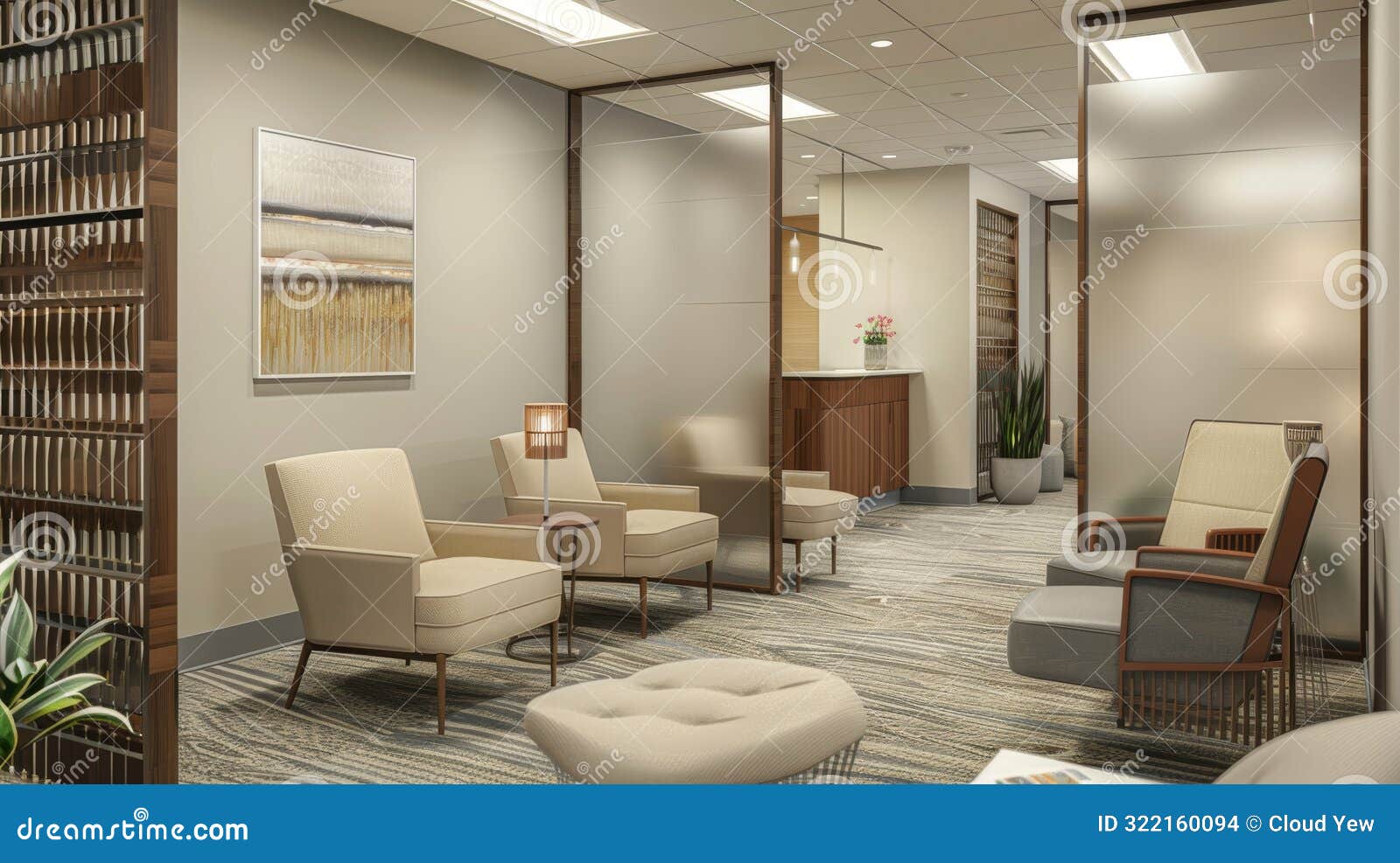 A Modern Clinic Space Designed for Psychologists Stock Illustration ...