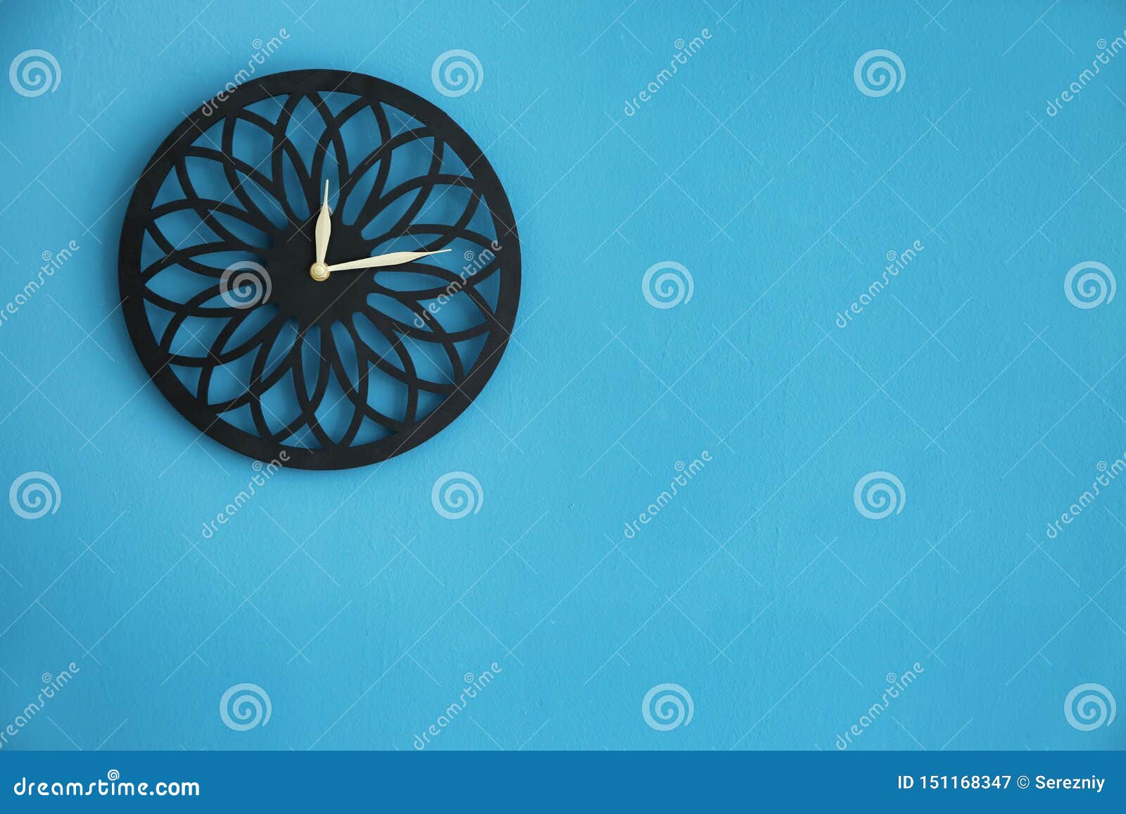 Modern Clock on Color Background Stock Image - Image of dark, home ...