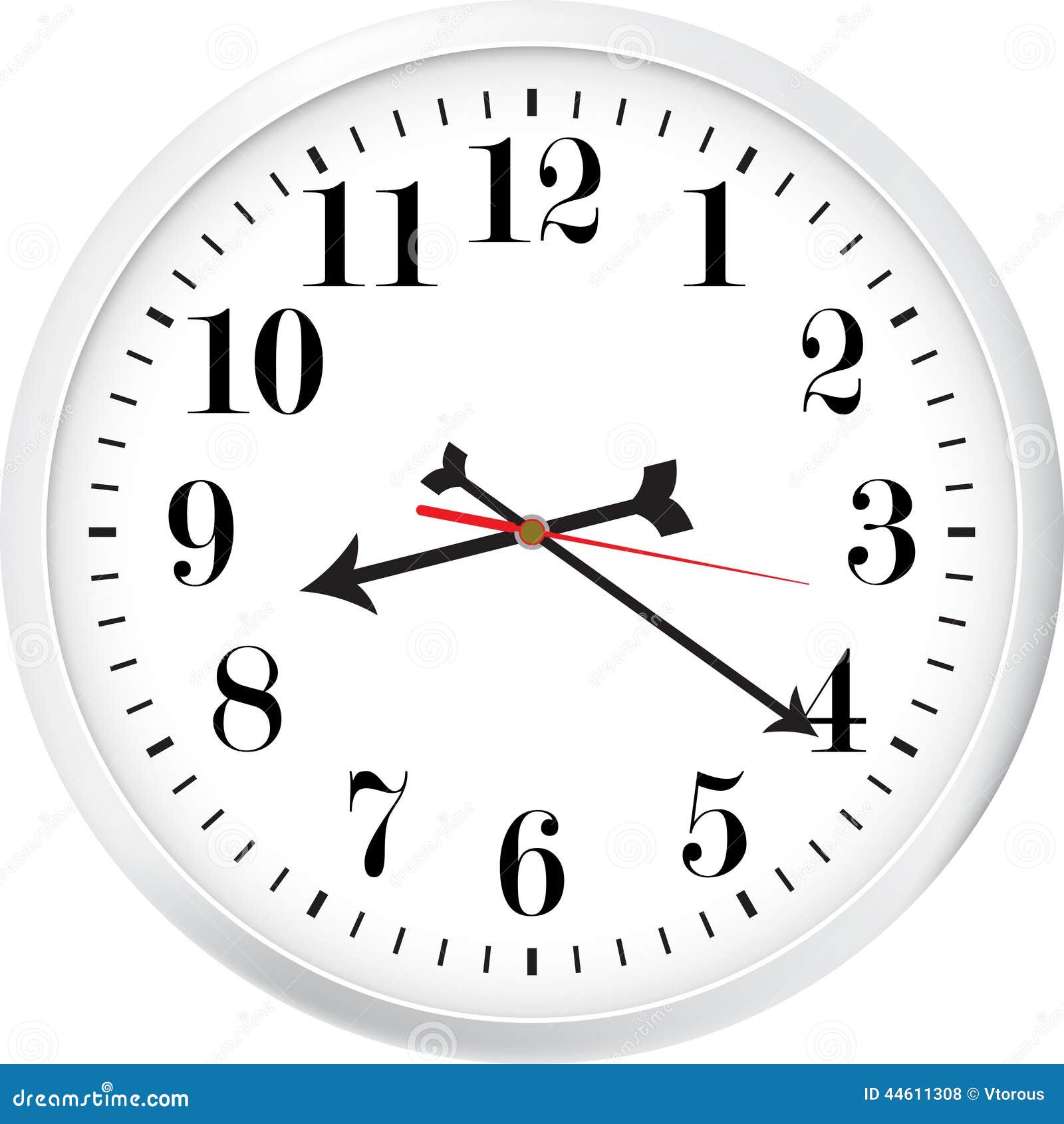 Modern clock stock vector. Illustration of illustrations - 44611308