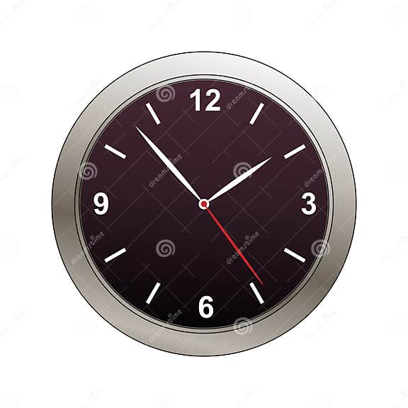 Modern Clock Face Illustration Stock Vector - Illustration of face ...