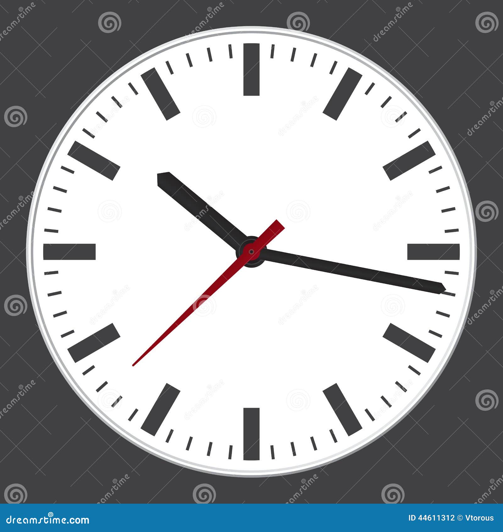 Modern clock stock illustration. Illustration of countdown - 44611312