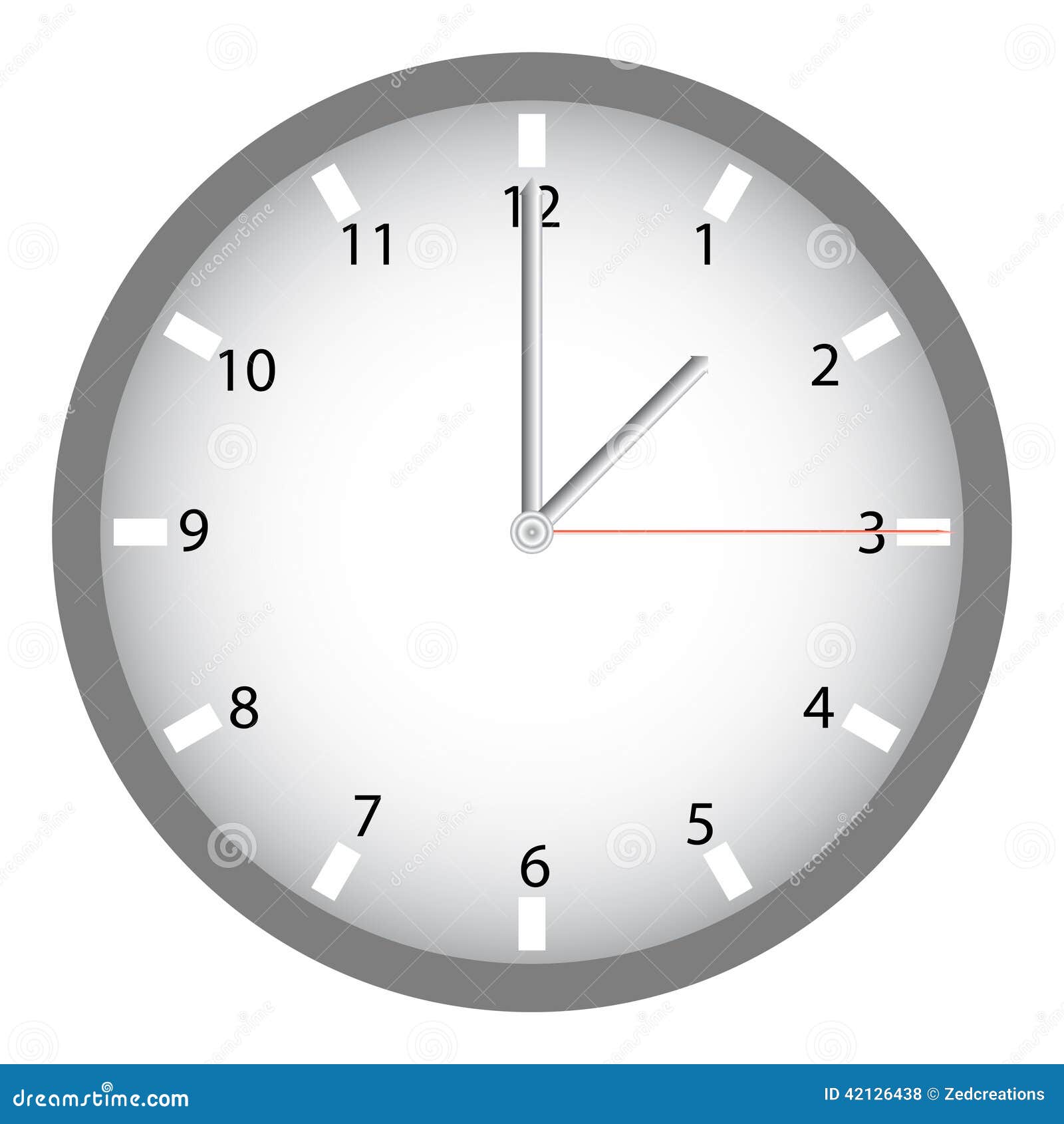 Modern Clock stock vector. Illustration of deco, realistic - 42126438