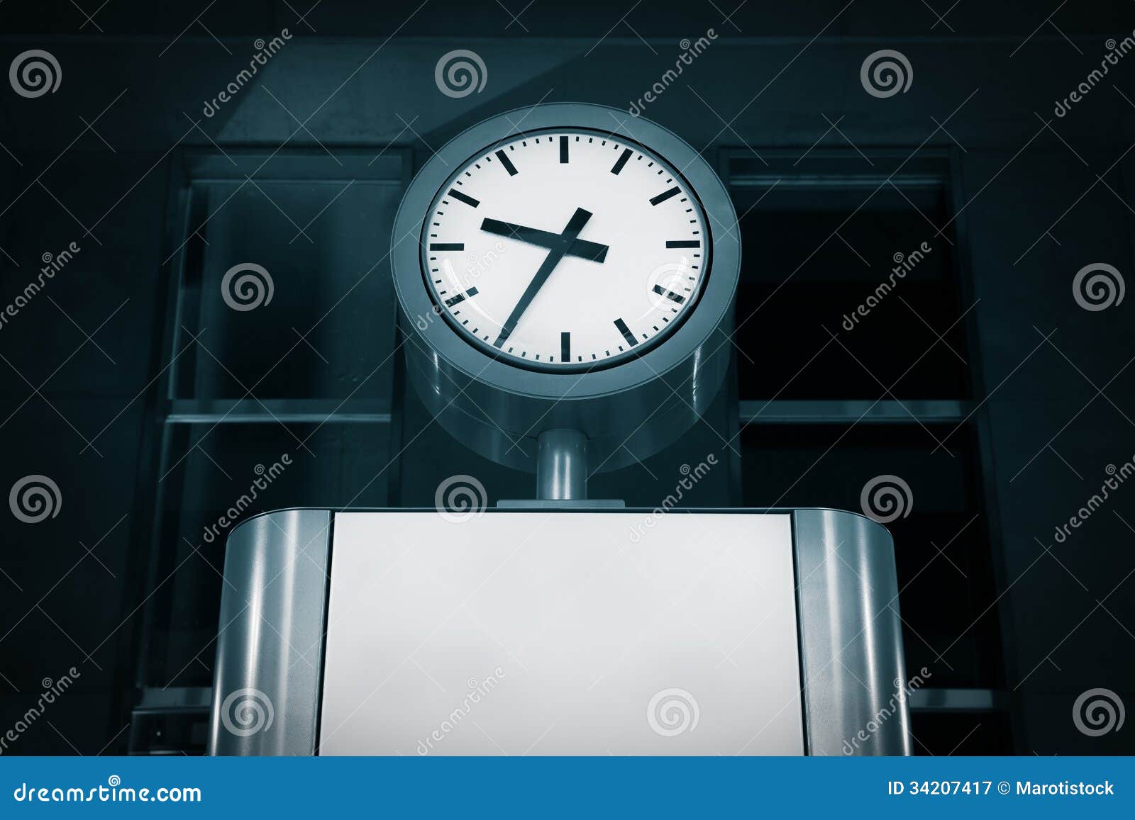 Modern Clock is a Metro Station Stock Image - Image of abstract ...
