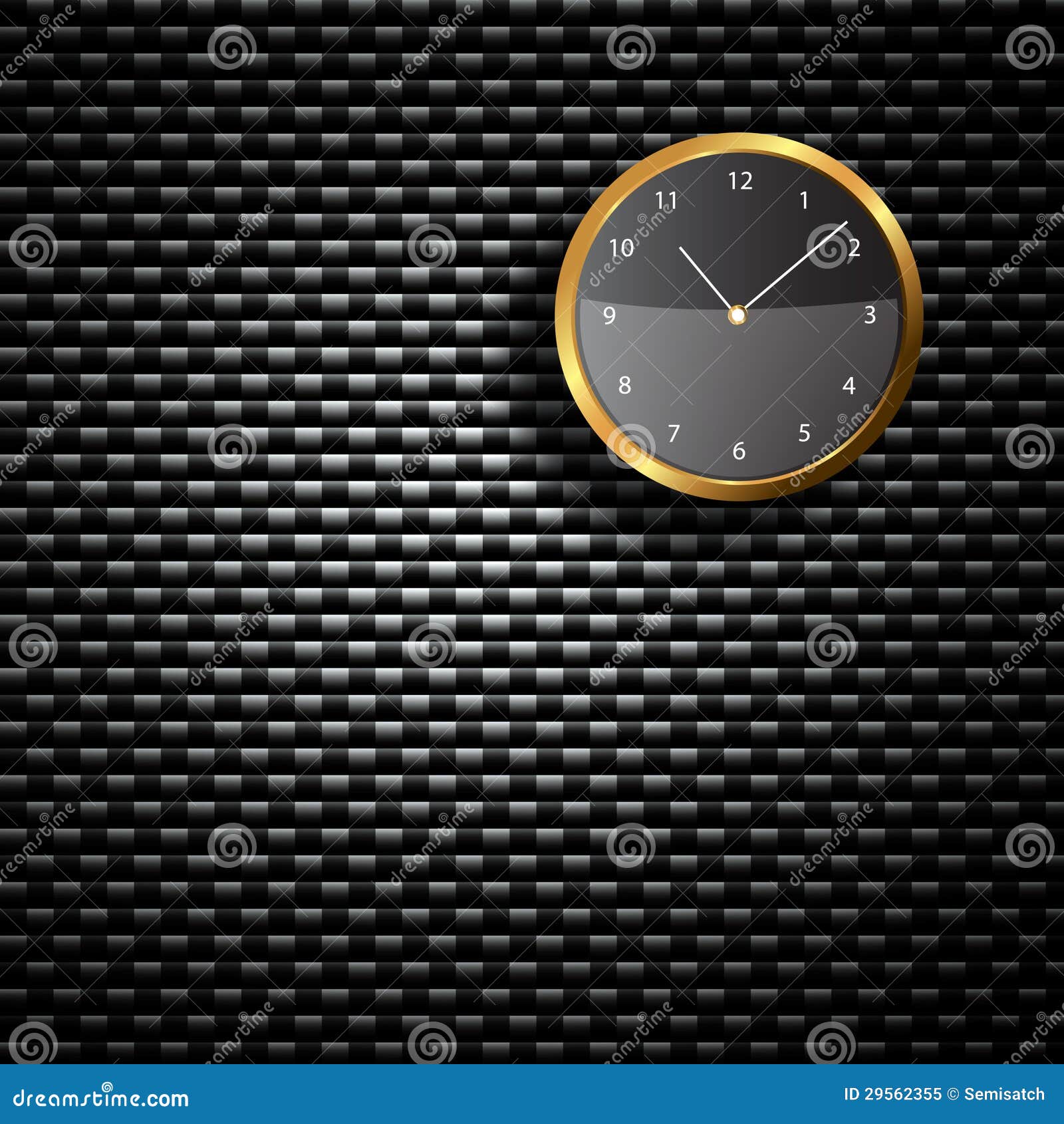 Modern Clock on the Textured Wall Stock Illustration - Illustration of ...