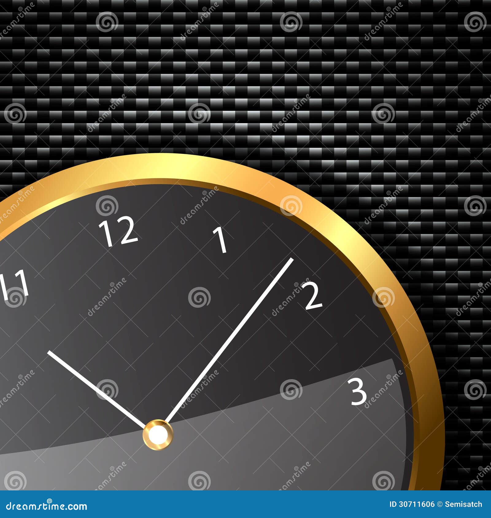 Modern Clock on the Textured Wall Stock Illustration - Illustration of ...