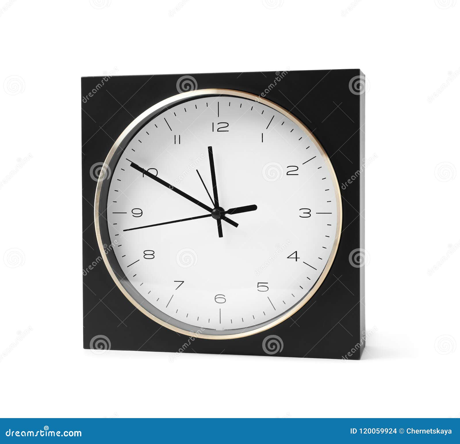 Modern Clock on White Background. Stock Photo - Image of modern ...