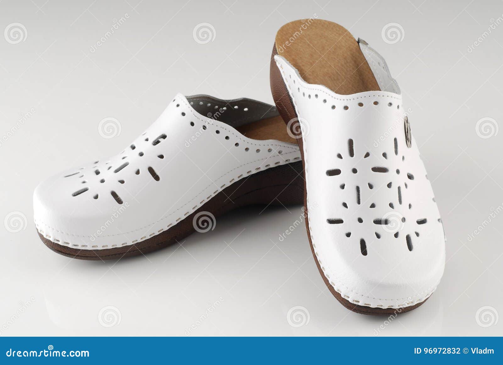 Modern clogs stock photo. Image of leather, footwear - 96972832