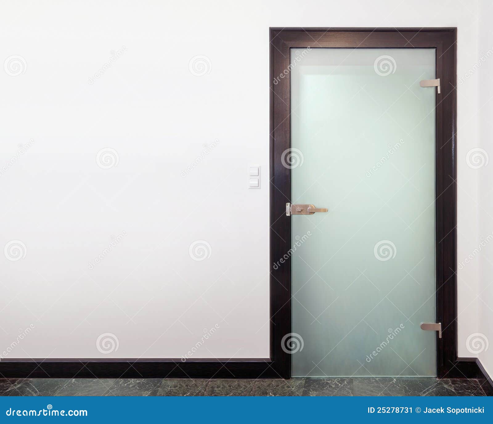 Modern closed glass door stock image. Image of modern - 25278731