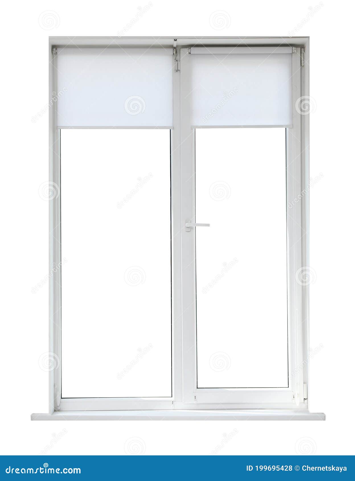 Modern Closed Plastic Window on White Background Stock Photo - Image of ...