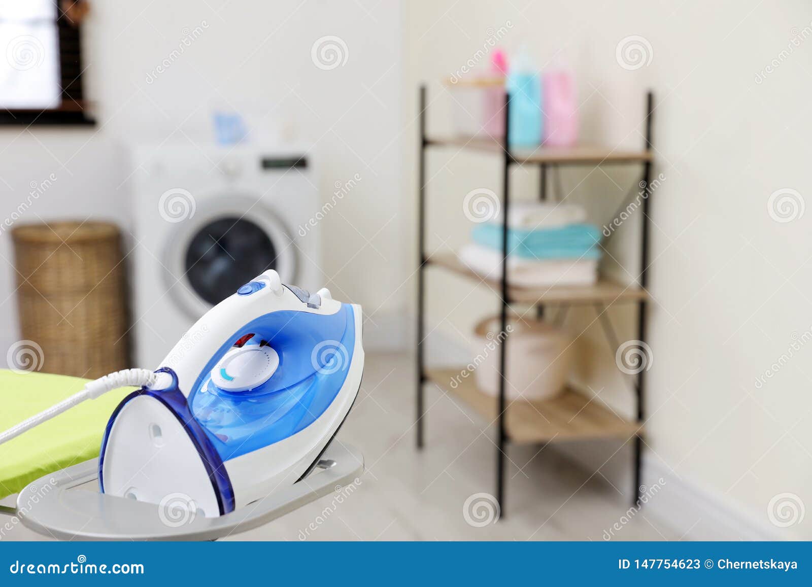 Modern Clothes Iron on Board Stock Image - Image of home, board: 147754623
