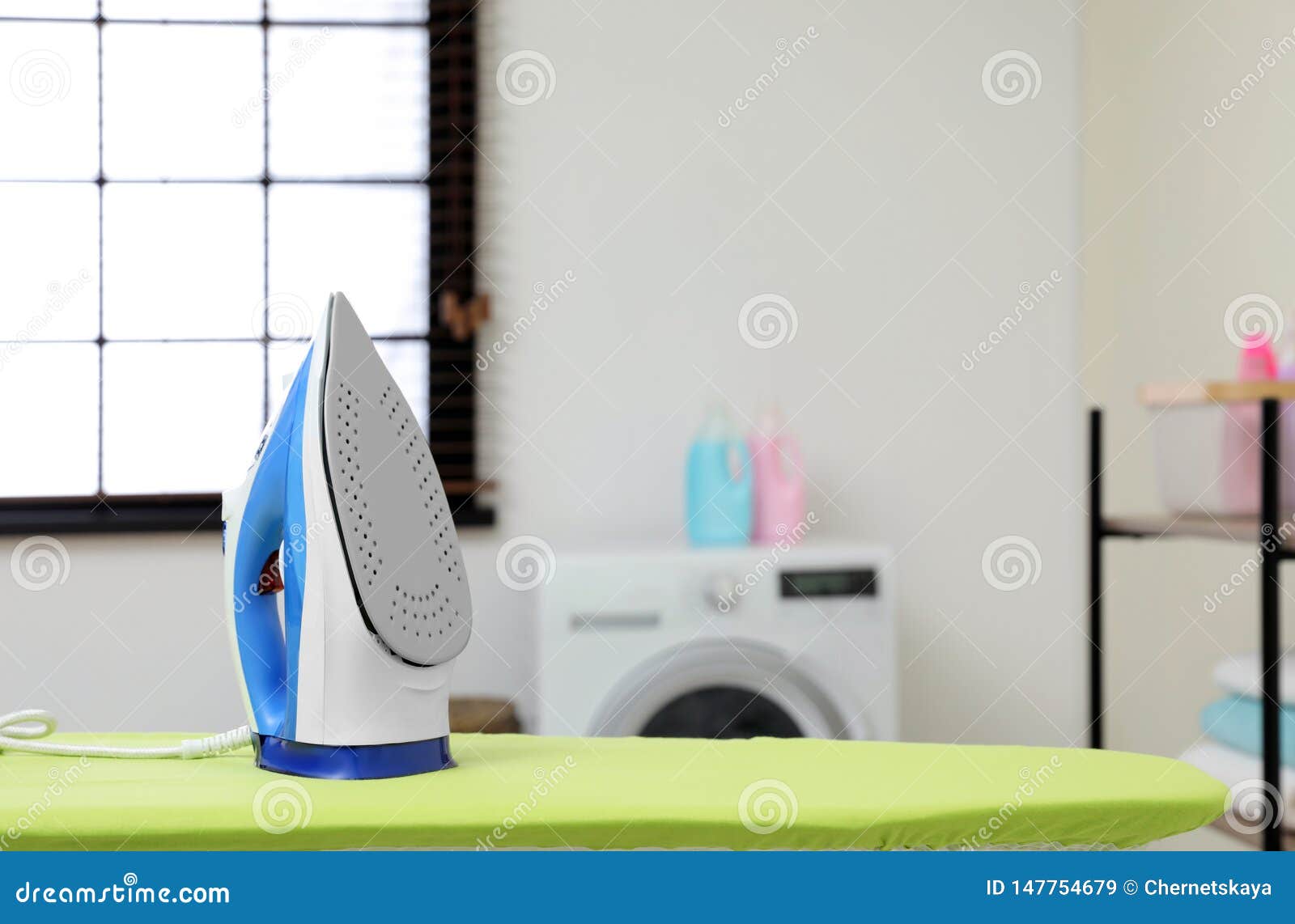 Modern Clothes Iron on Board Stock Image - Image of copy, clean: 147754679