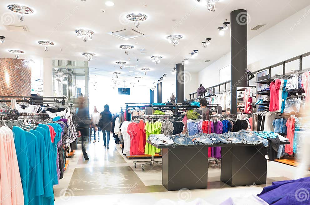 Modern clothes shop stock photo. Image of room, human - 15032990