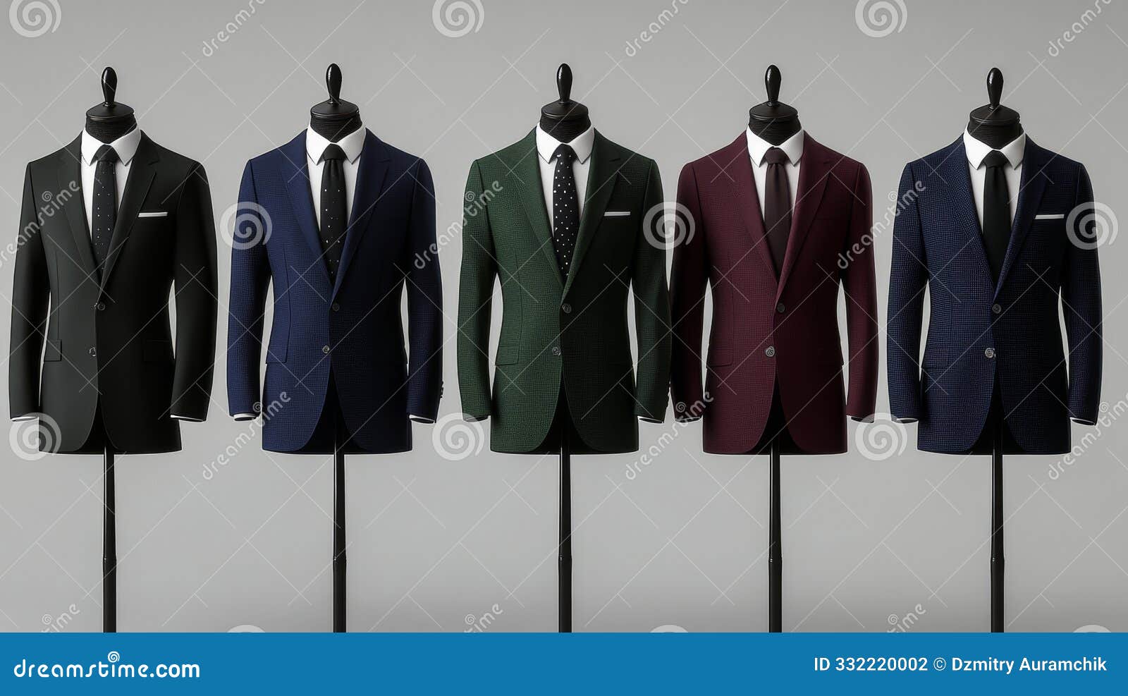 A Modern Clothing Store with a Rack of Men S Suits Exhibiting Different ...