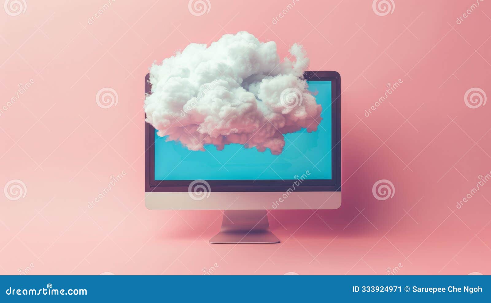 Modern Cloud Computing Concept with Frame Border Background for ...