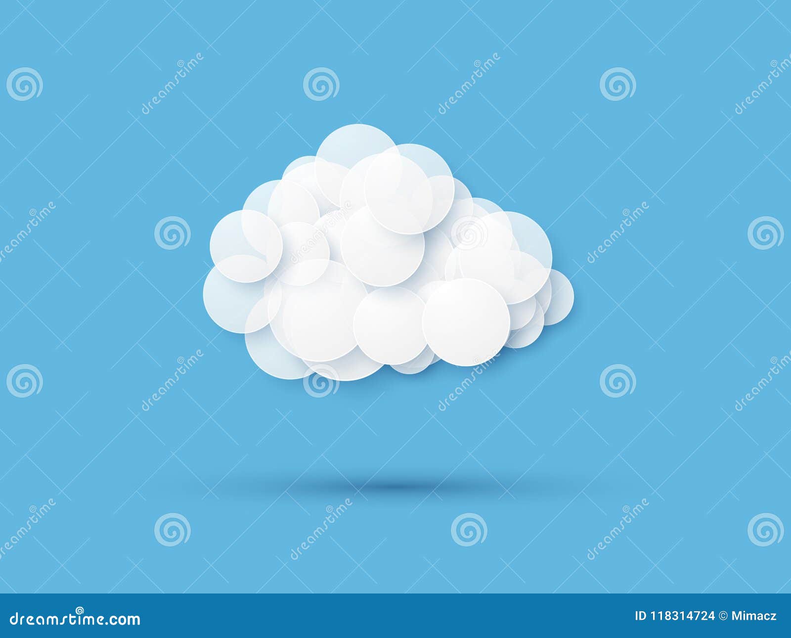 Modern Cloud Logo Set Vector Illustration | CartoonDealer.com #49097994