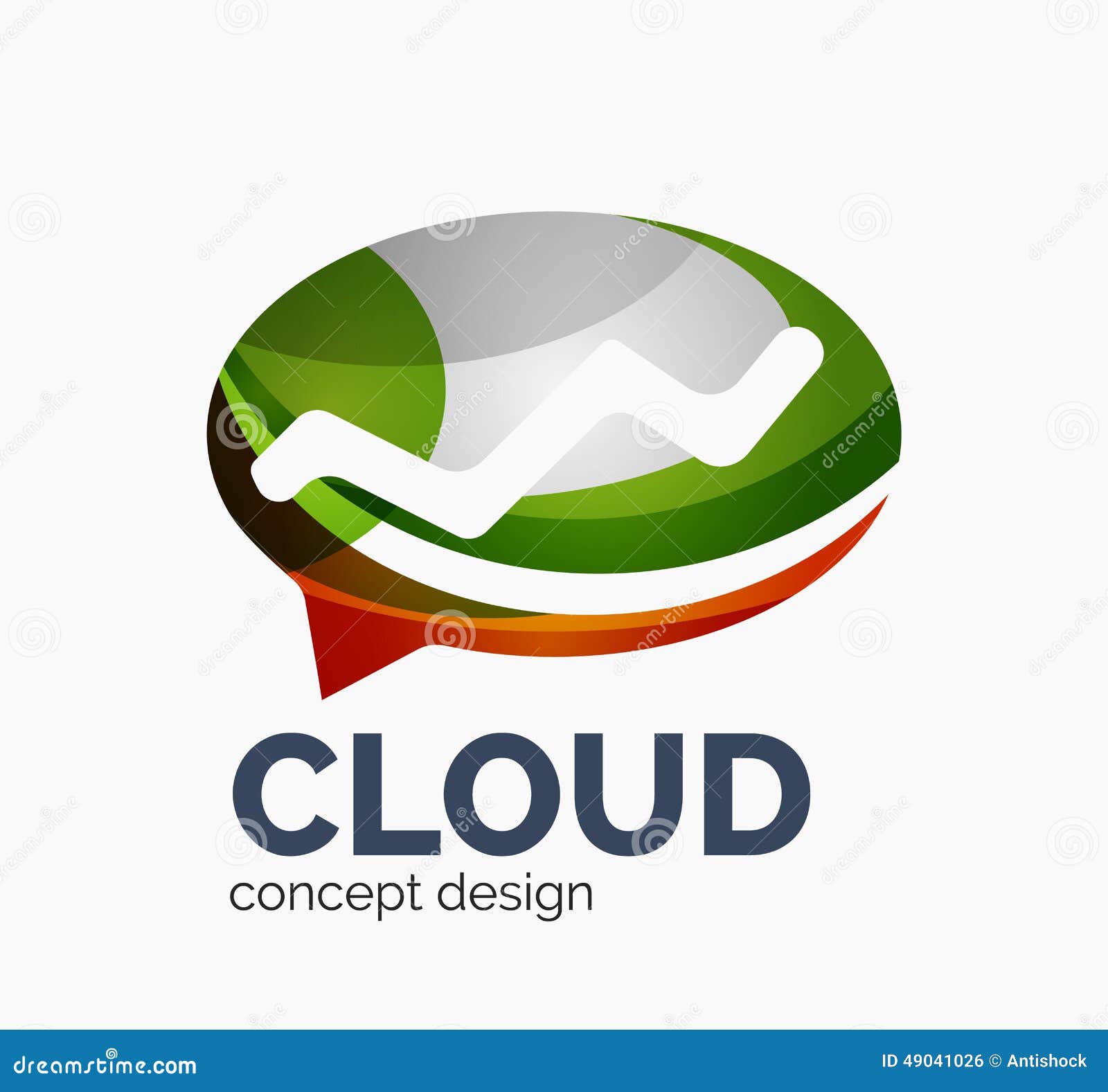 Modern cloud logo stock vector. Illustration of creative - 49041026