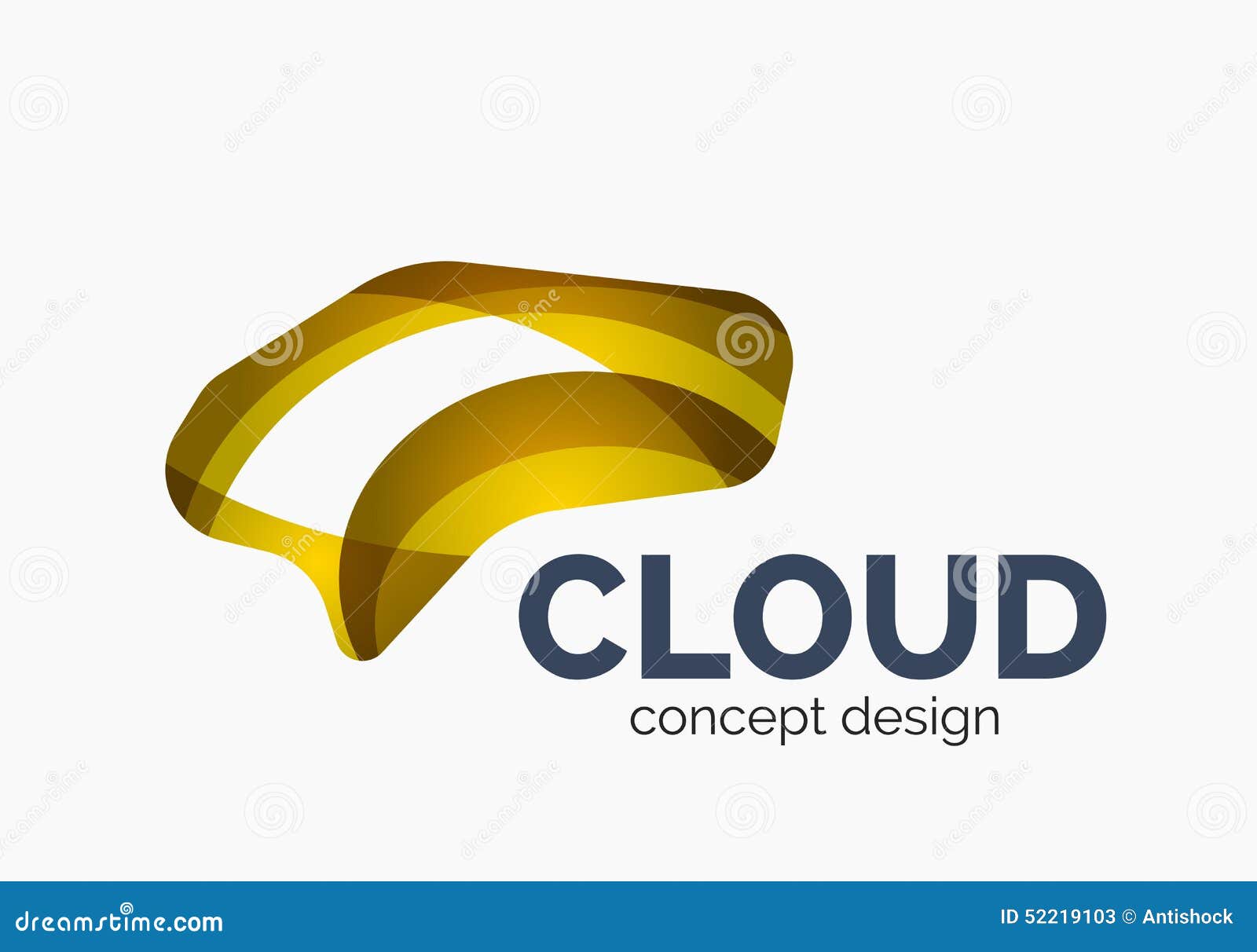 Modern cloud logo stock vector. Illustration of blue - 52219103