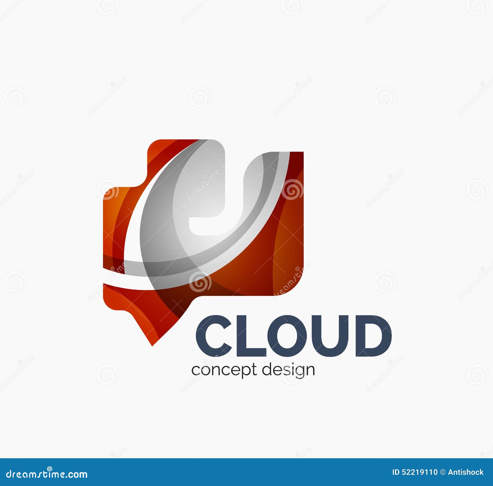 Modern cloud logo stock vector. Illustration of identity - 52219110