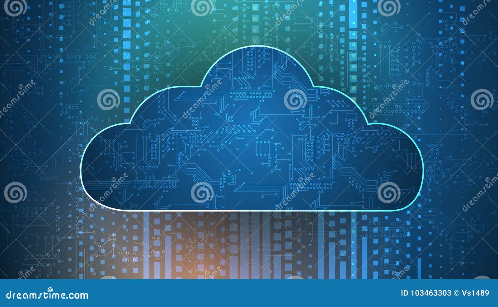 Modern Cloud Technology. Integrated Digital Web Concept Stock Vector ...