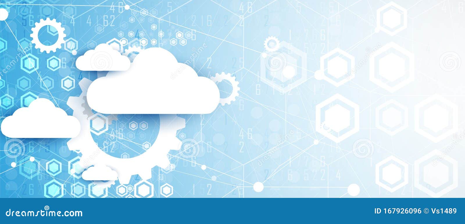 Cloud Technology. Integrated Digital Web Concept Background Stock ...