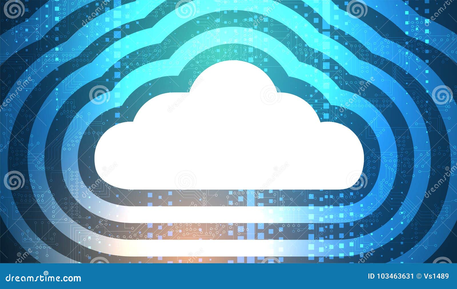 Modern Cloud Technology. Integrated Digital Web Concept Stock Vector ...