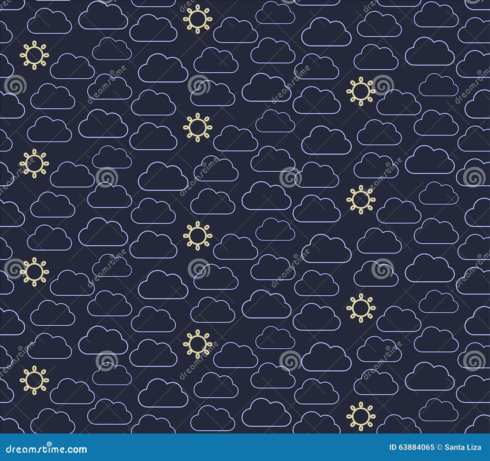 Modern Clouds Pattern. Vector Illustration Stock Vector - Illustration ...