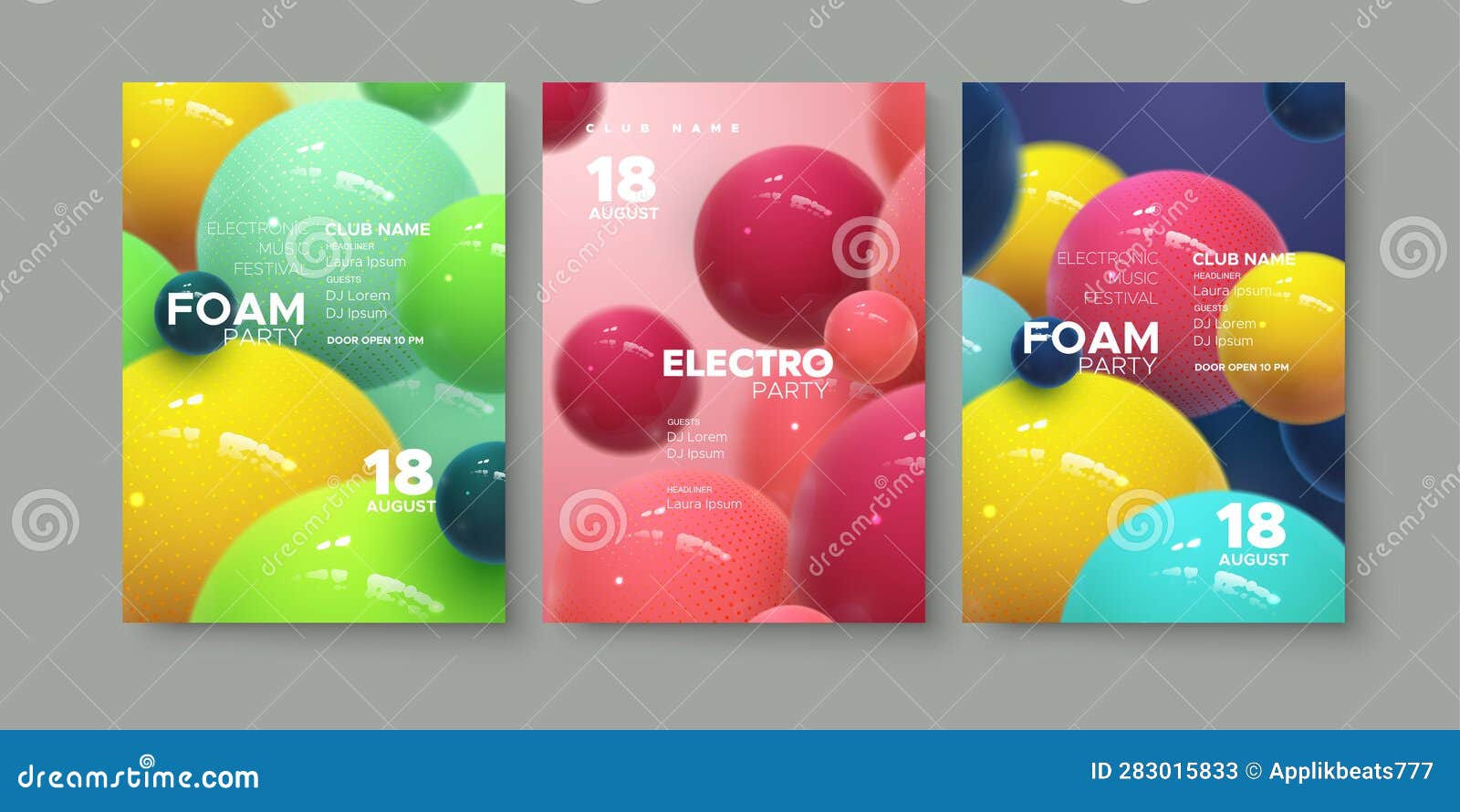 Modern Club Party Invitation Template Stock Vector - Illustration of ...