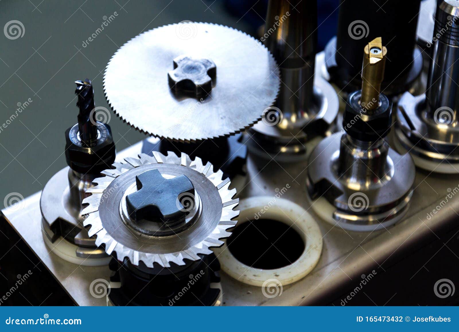 Modern CNC Milling Machine Cutters, Industry 4.0 Concept Stock Photo ...