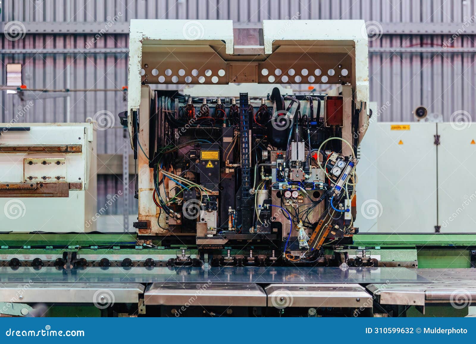 Modern CNC Perforation Machine in Metalworking Factory Stock Photo ...