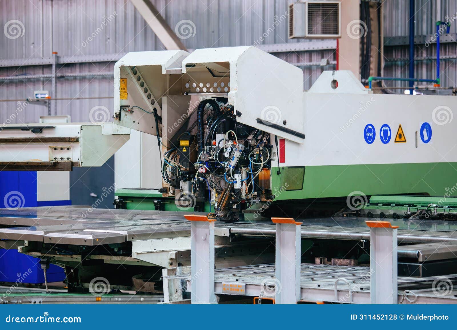 Modern CNC Perforation Machine in Metalworking Factory Stock Photo ...