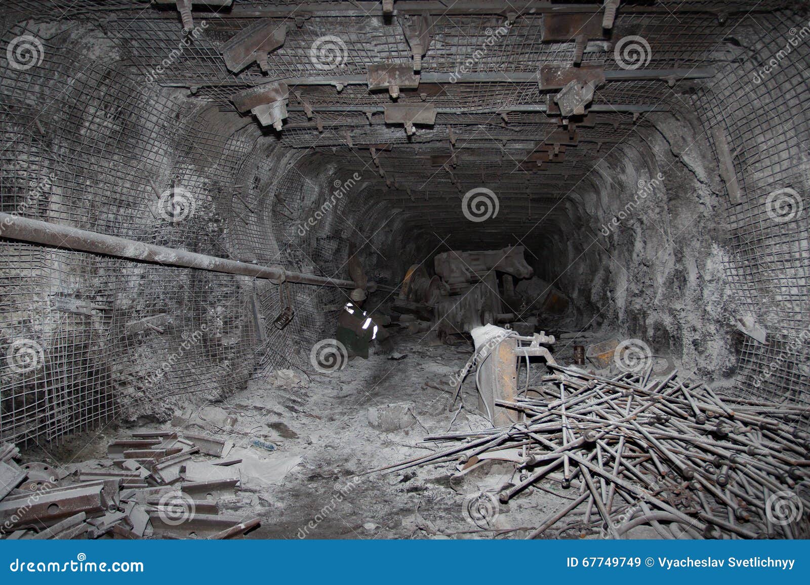 Modern Coal Mine Underground Stock Image - Image of black, coalmine ...
