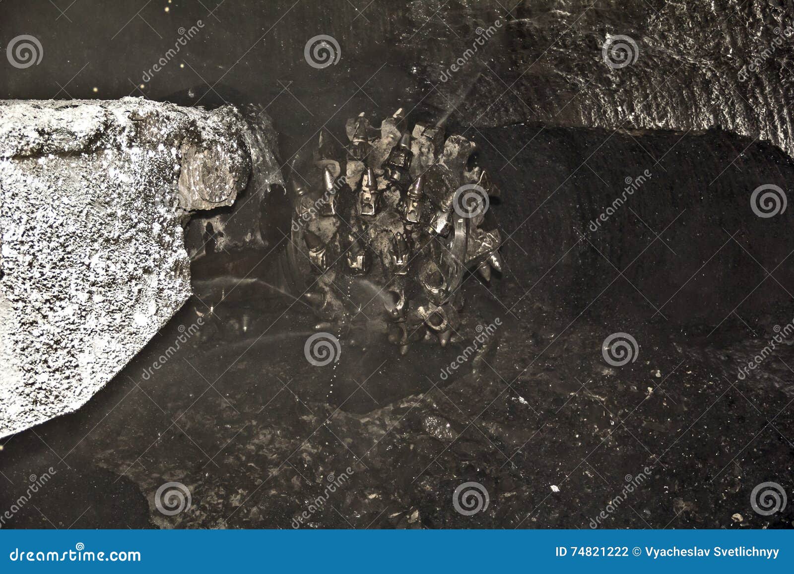 Modern Coal Mine Underground Stock Photo - Image of historical, drill ...