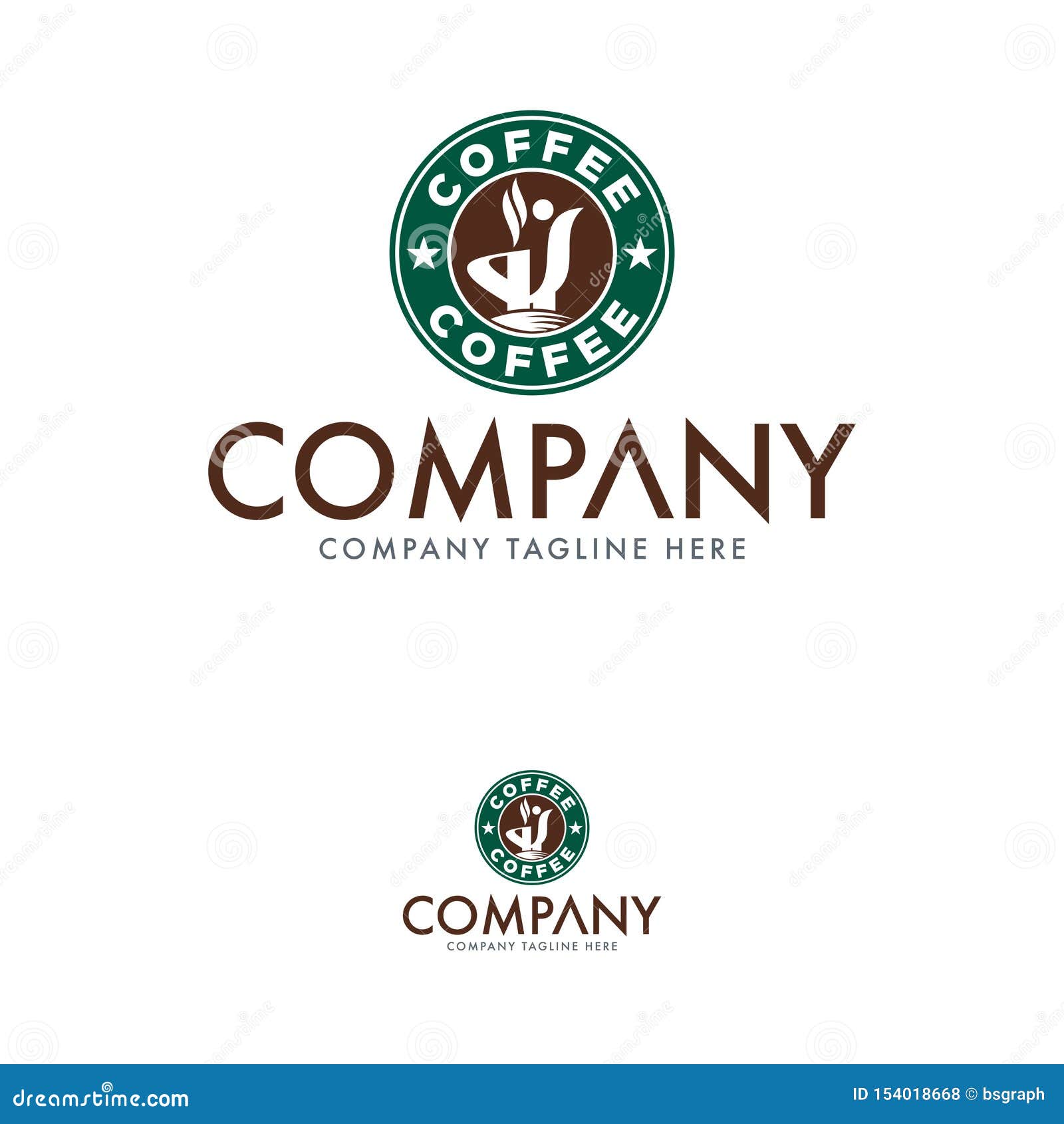 Modern Coffee Logo Design Template Stock Illustration - Illustration of ...