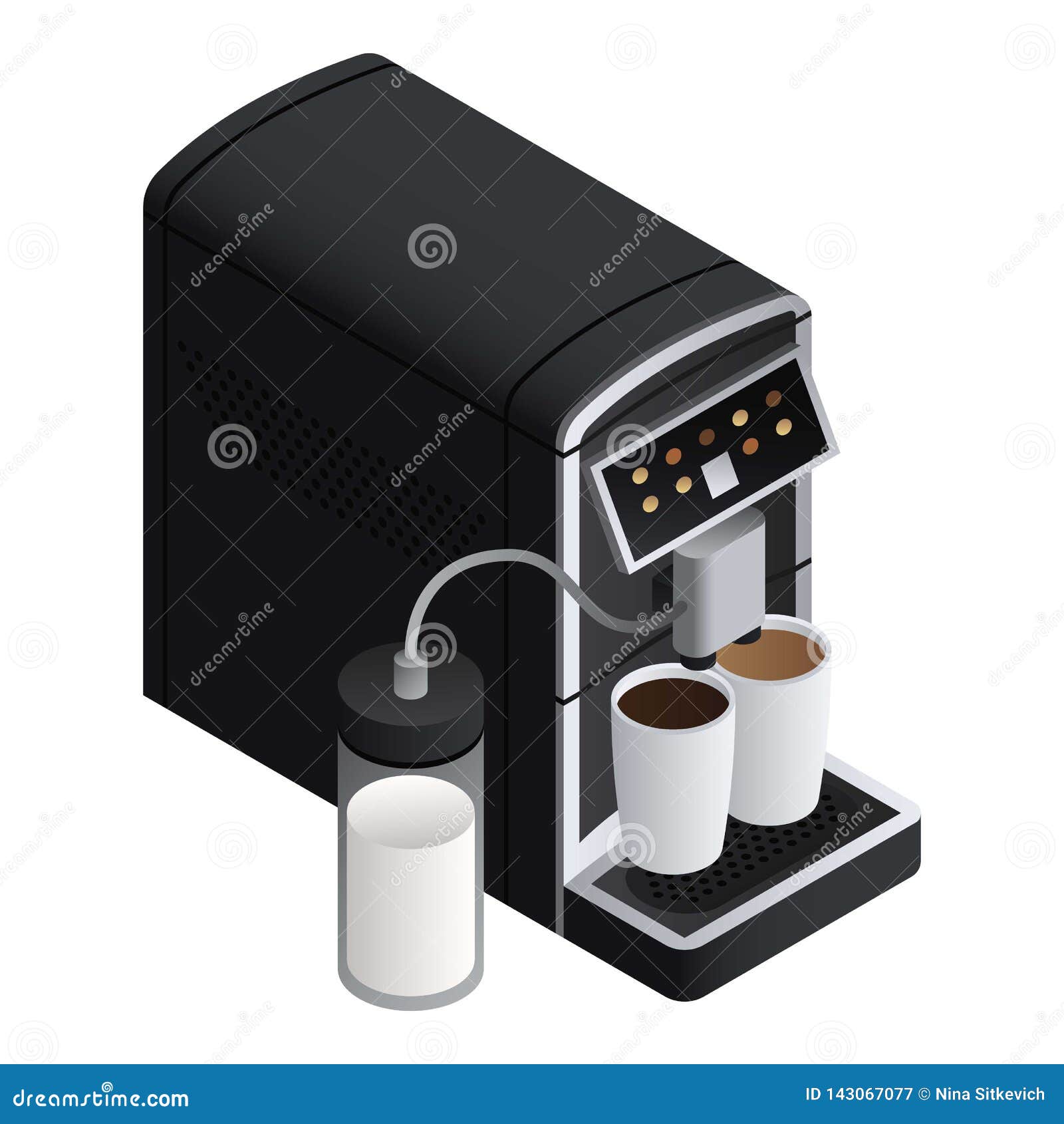 Modern Coffee Machine Icon, Isometric Style Stock Vector - Illustration ...