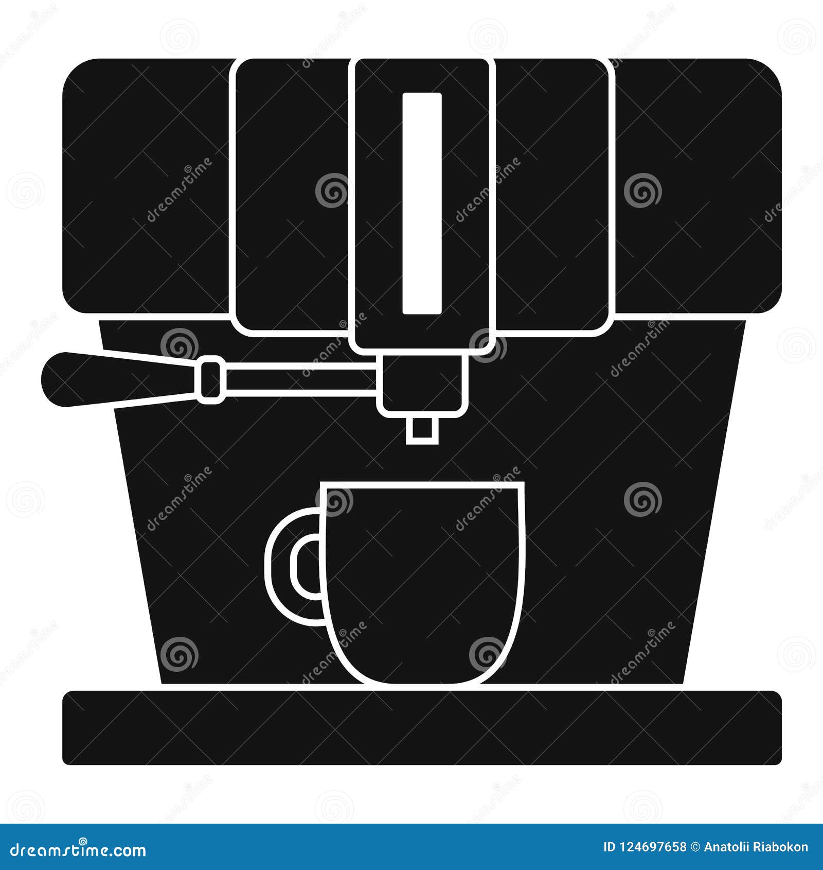 Modern Coffee Machine Icon, Simple Style Stock Illustration ...