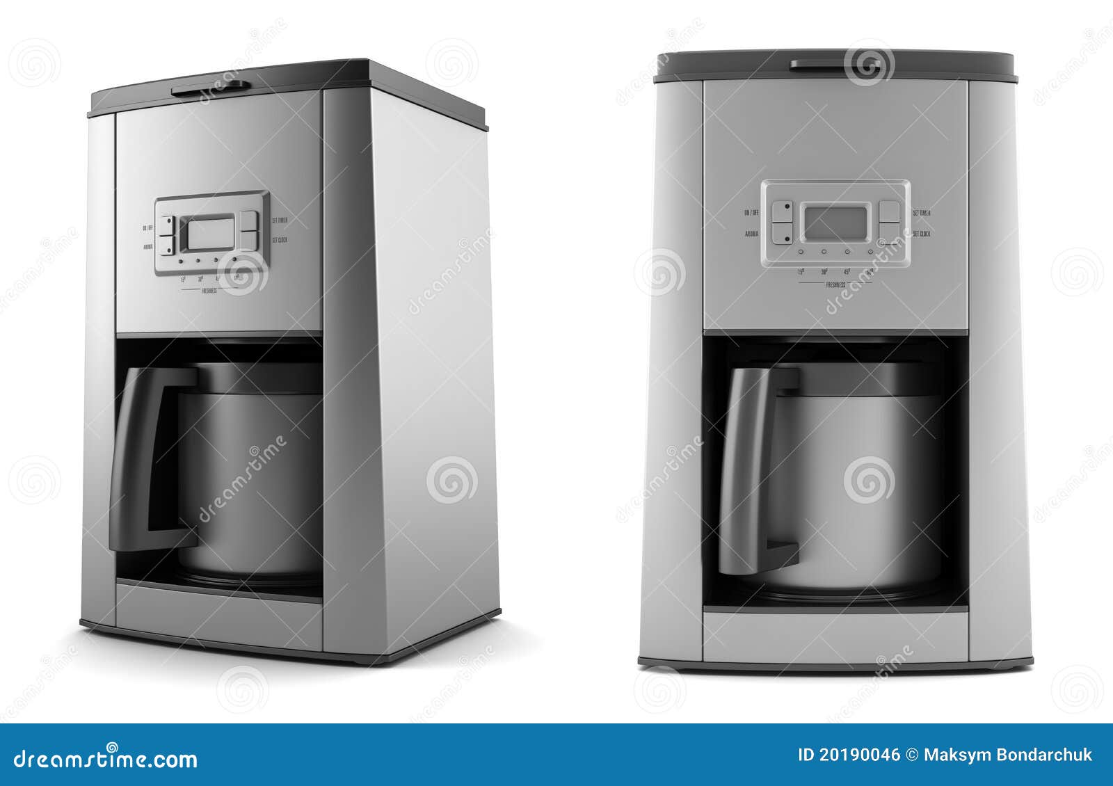 Modern Coffee Machine Isolated on White Background Stock Illustration ...