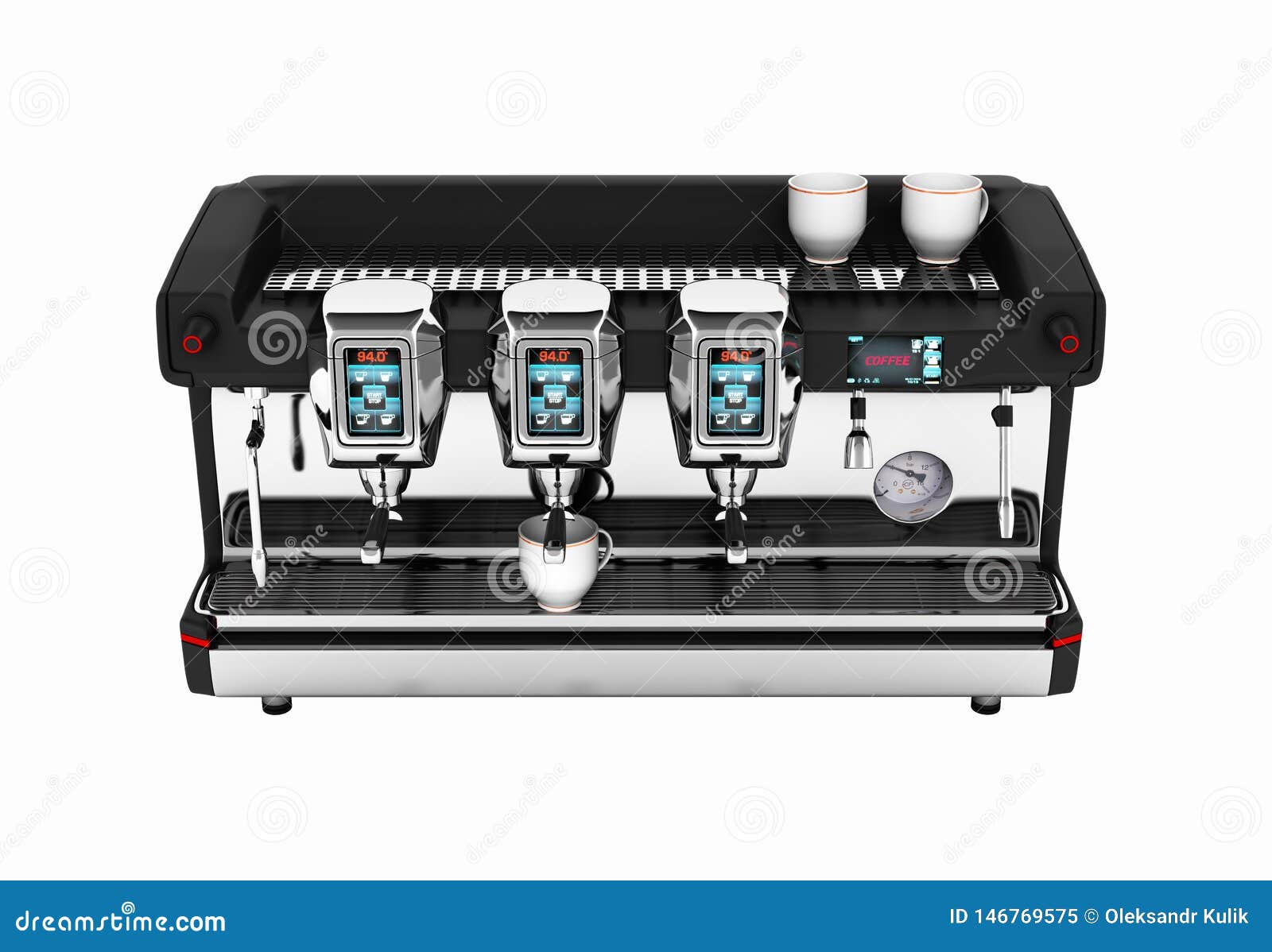 Modern Coffee Machine without Shadow on White Background 3d Stock ...