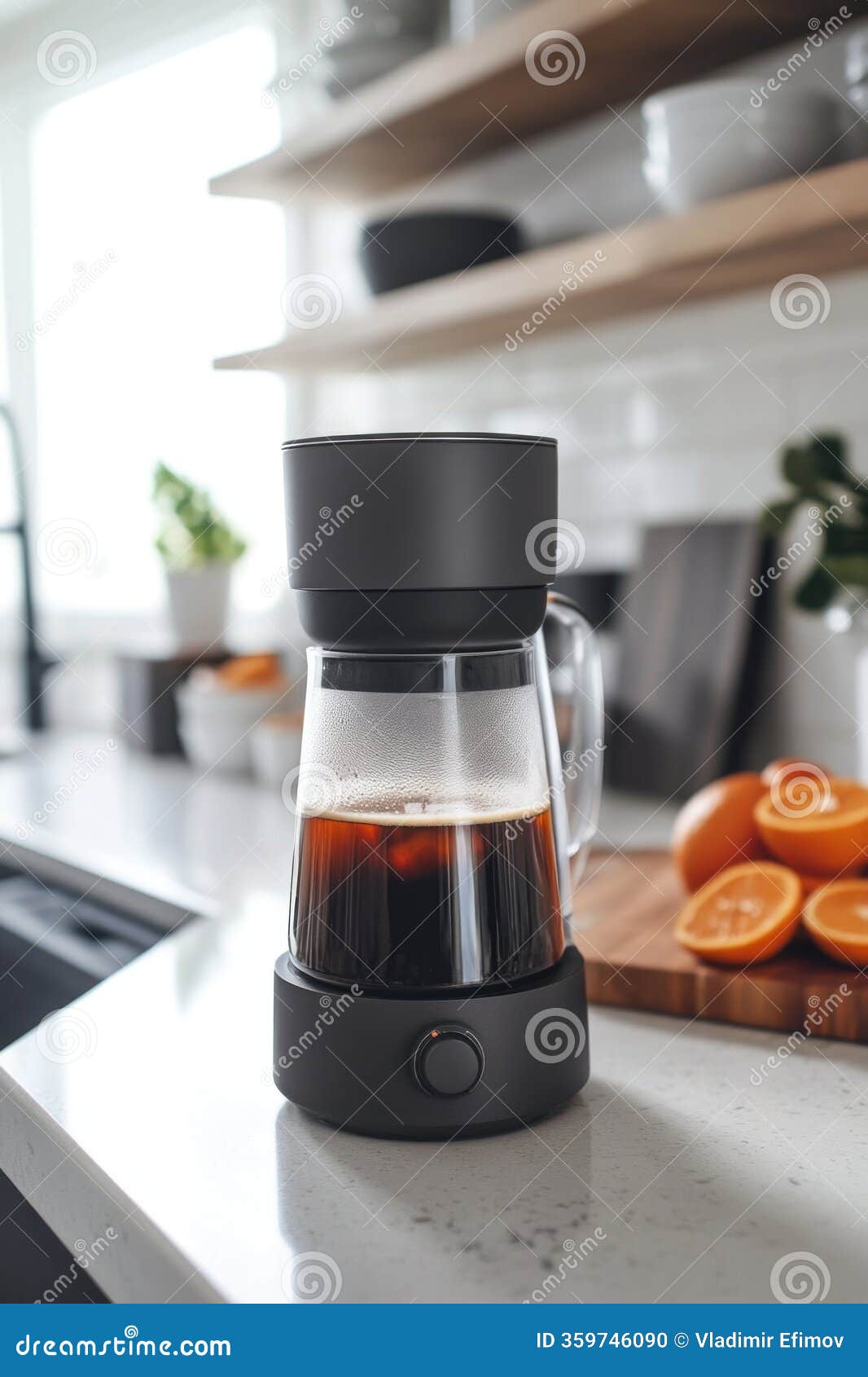 Modern Coffee Maker stock photo. Image of counter, board - 359746090