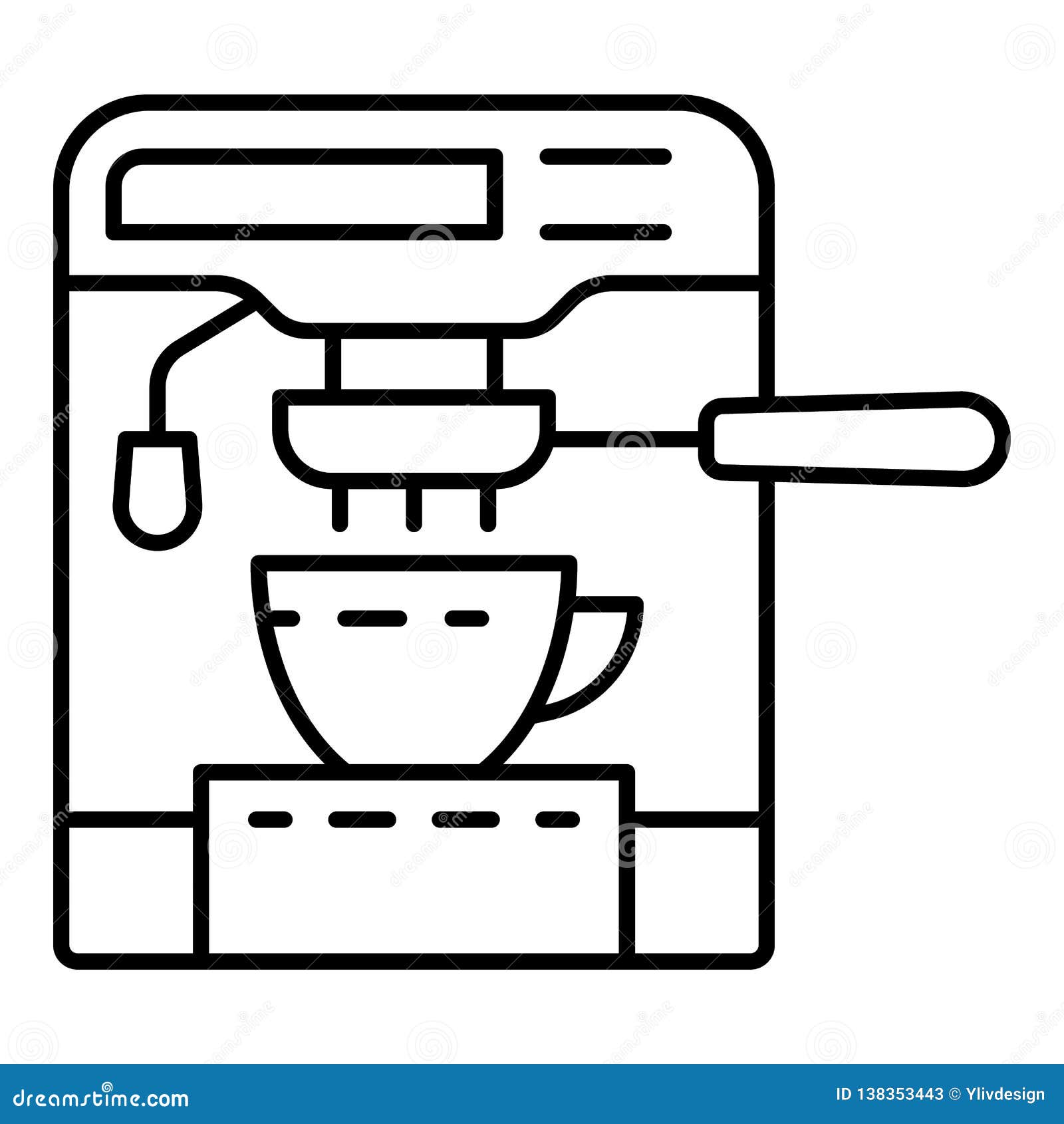 Modern Coffee Maker Icon, Outline Style Stock Vector - Illustration of ...